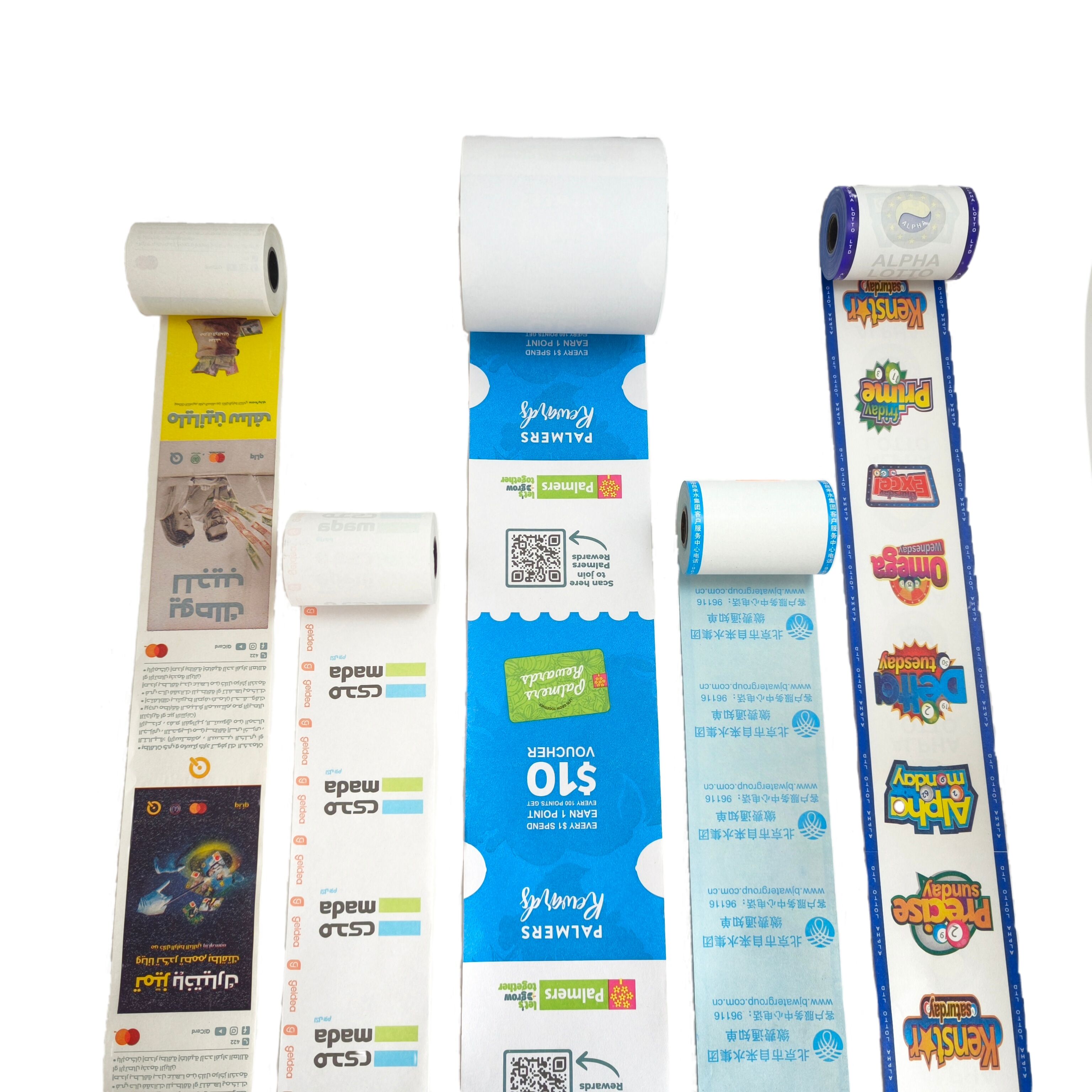 80*80mm Single Layer Customizable Size Thermal Paper Roll 45g 50g 55g ...