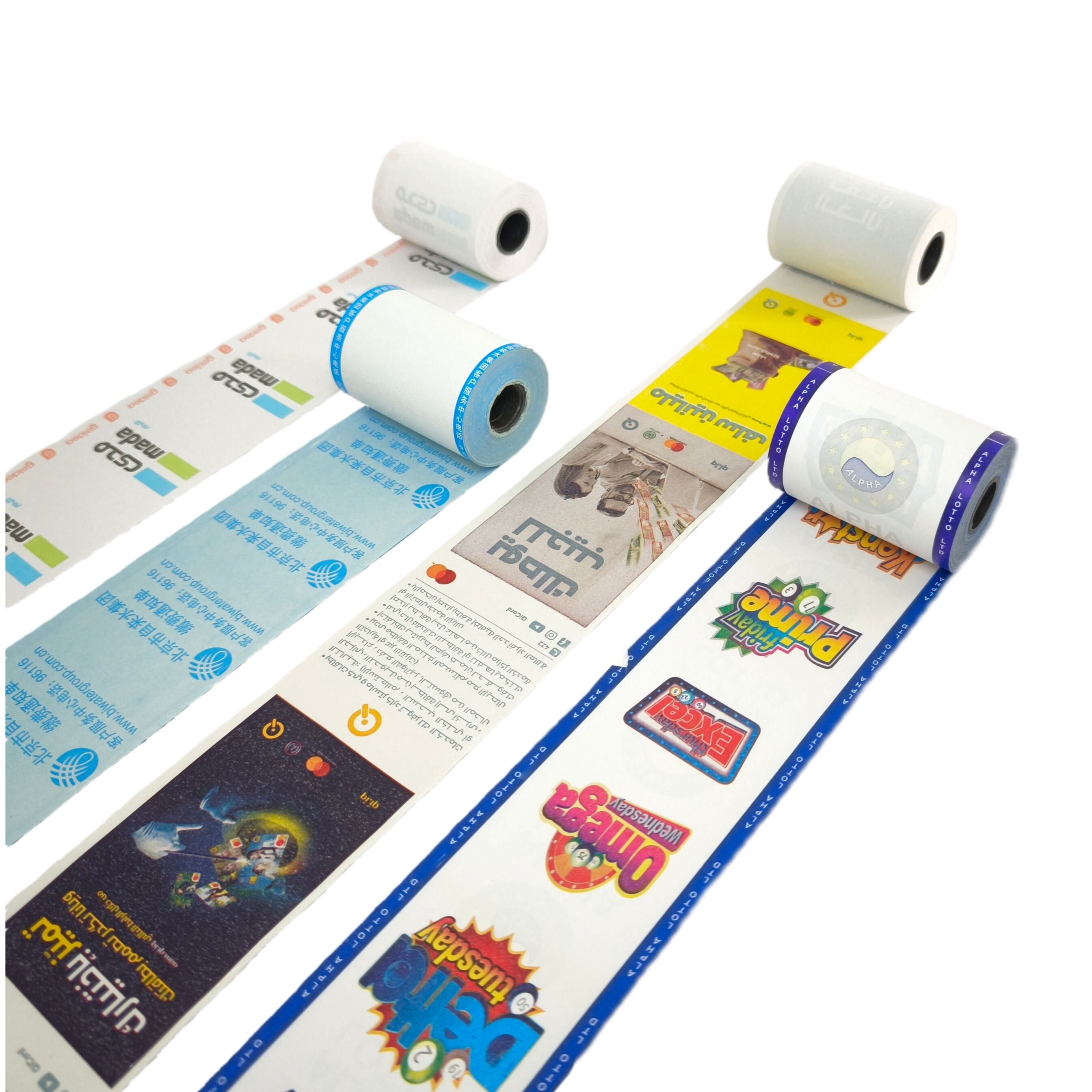80*80mm Single Layer Customizable Size Thermal Paper Roll 45g 50g 55g ...