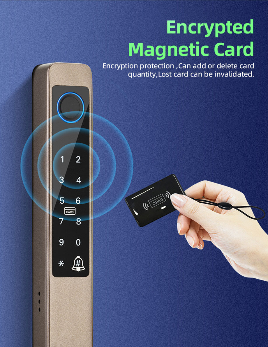 Waterproof Fingerprint Smart Glass Door Lock With Camera Cerradura ...