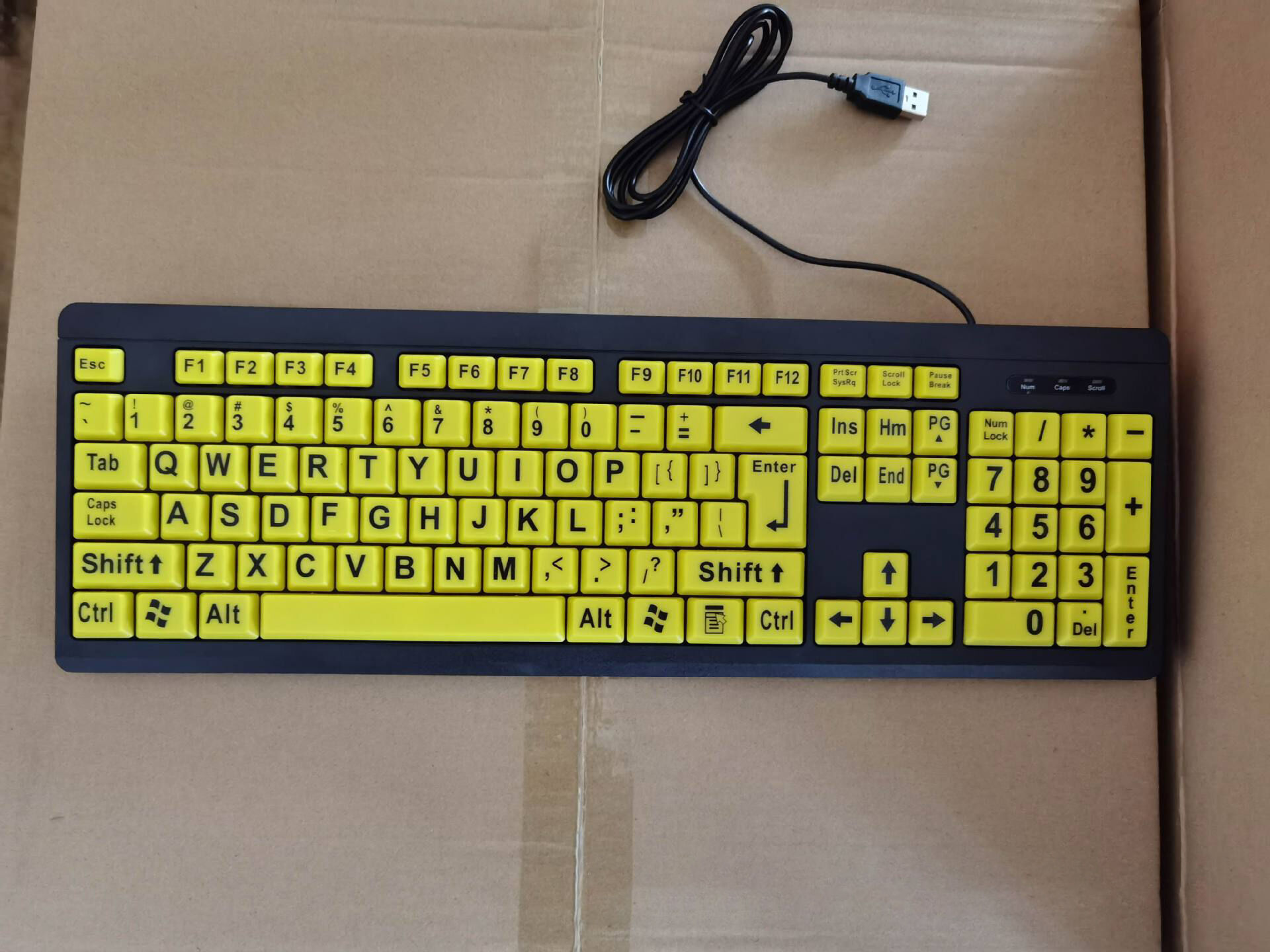 Buy China Wholesale Large Print Computer Keyboard High Contrast Black ...