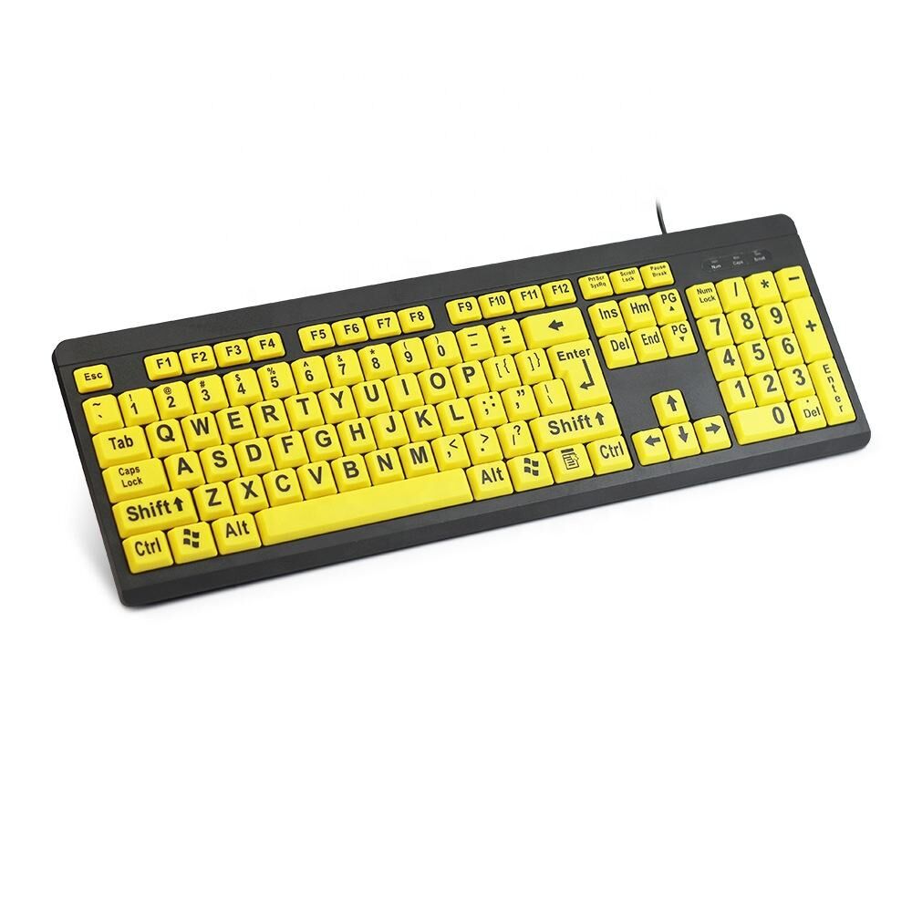 Buy China Wholesale Large Print Computer Keyboard High Contrast Black ...