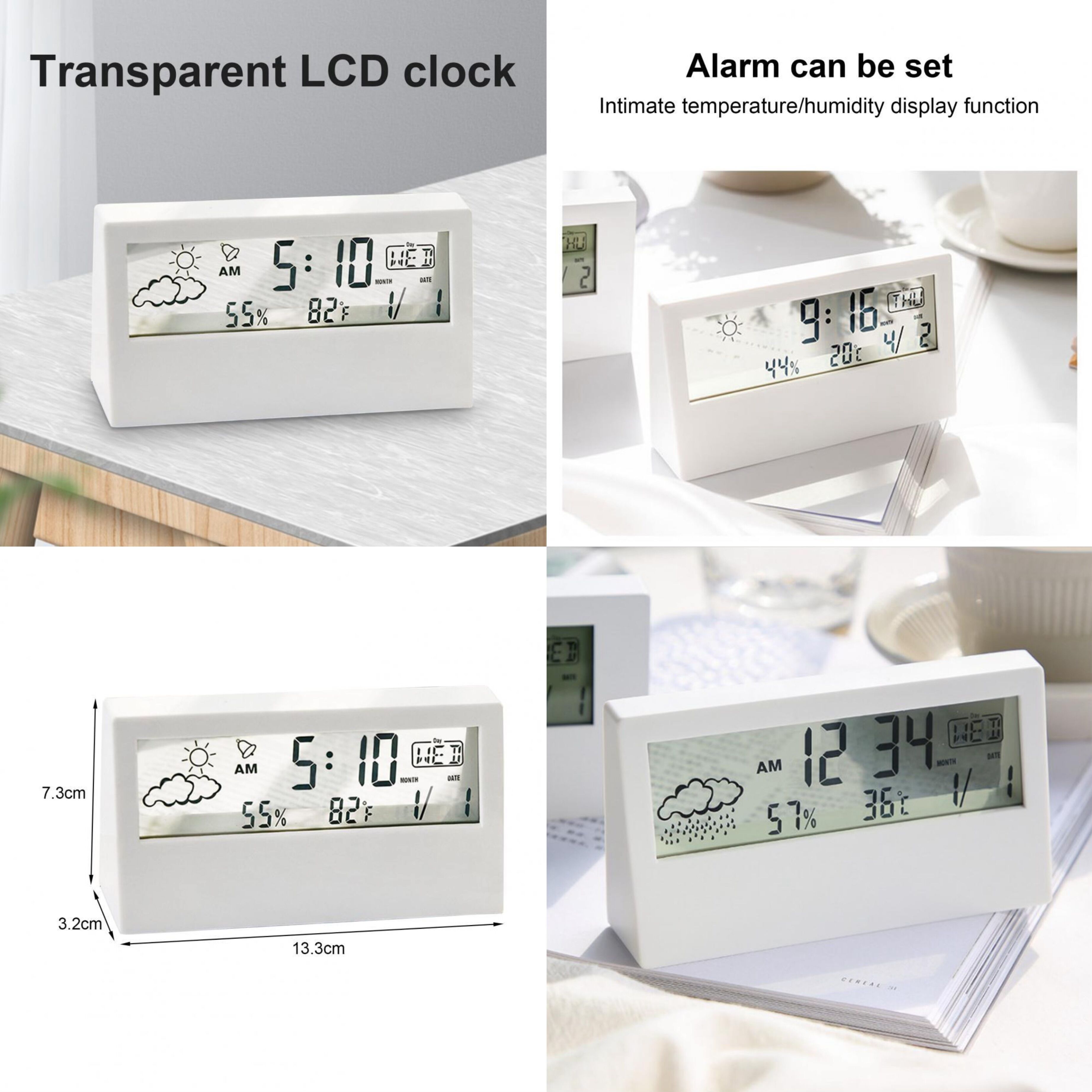 Buy China Wholesale Transparent Lcd Clocks Desktop Electronic Clock ...