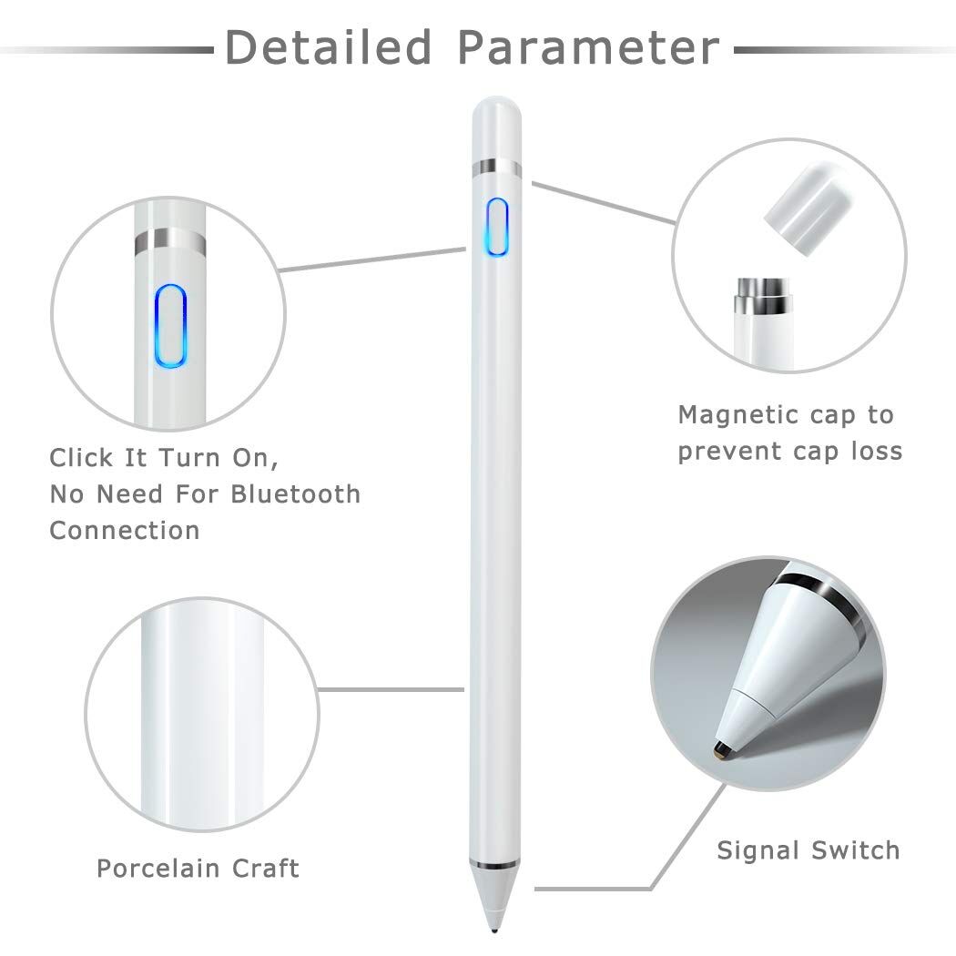 Universal Rechargeable Stylus Pencil 2 In 1 Smart Tablets Mobile Phone ...