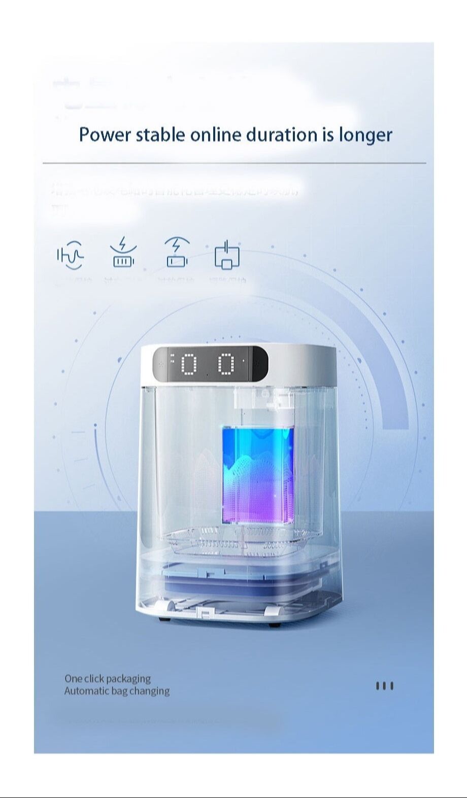 High-appearance Level Smart Garbage Can Usb Charge Smart Led Touch ...