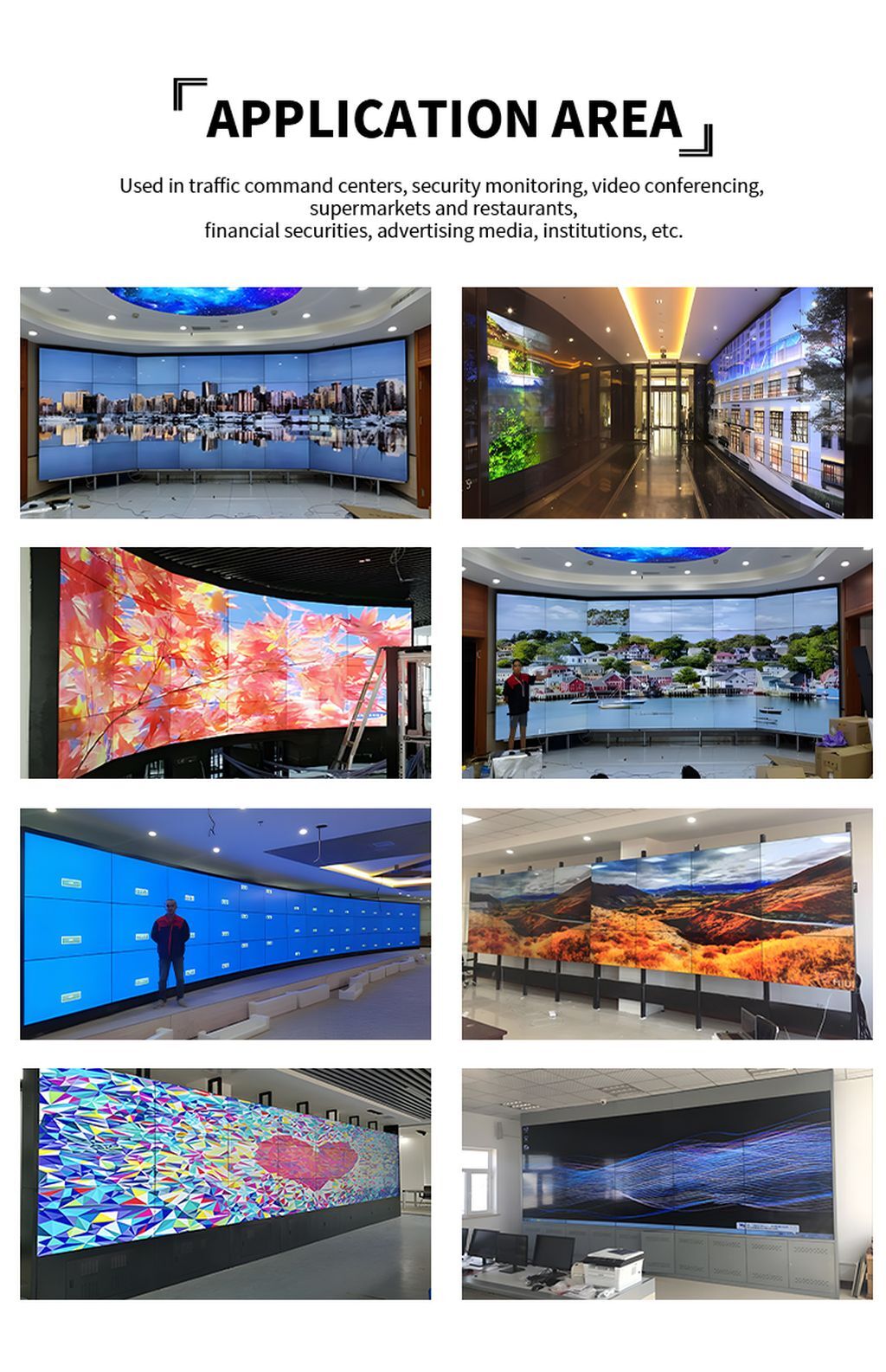 Professional Lcd Video Wall 4k Resolution Seamless Display For Retail ...