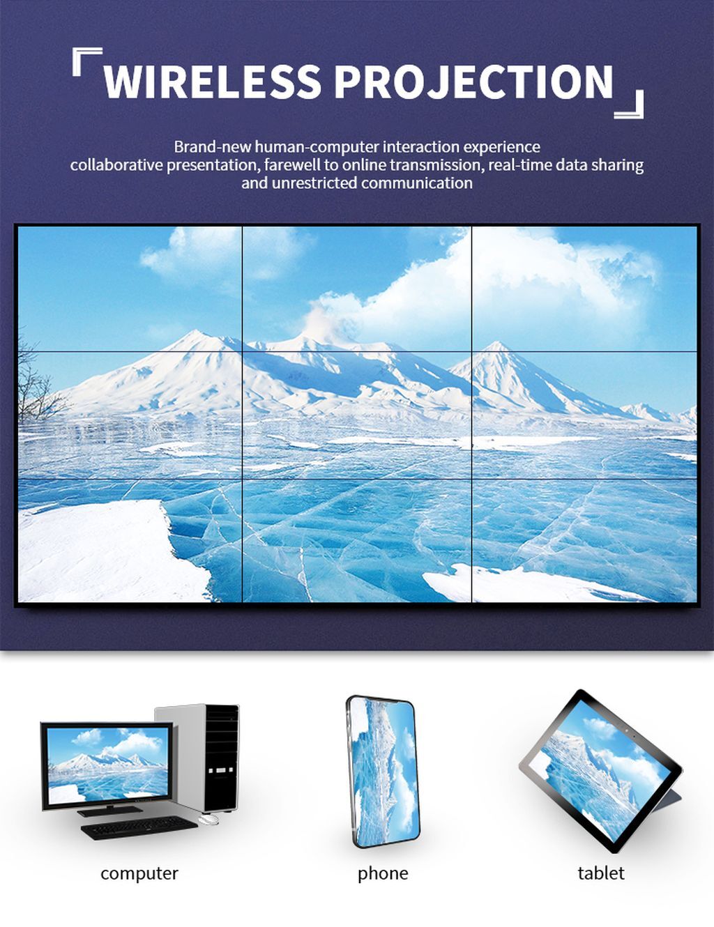 Professional Lcd Video Wall 4k Resolution Seamless Display For Retail ...
