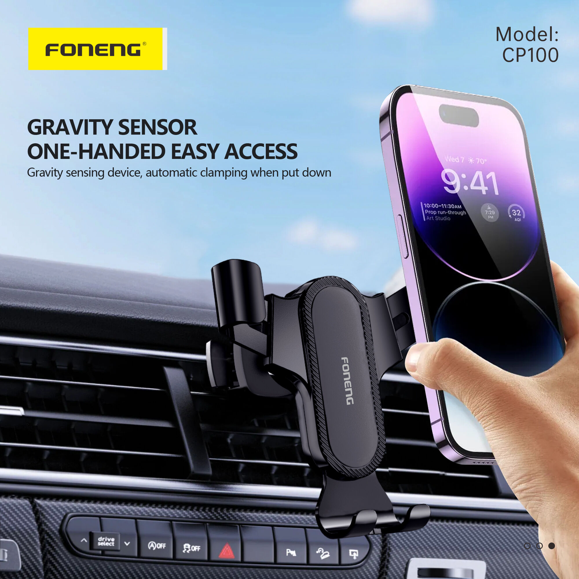 Buy China Wholesale Foneng Cp100 Gravity Air Vent Car Phone Holder ...