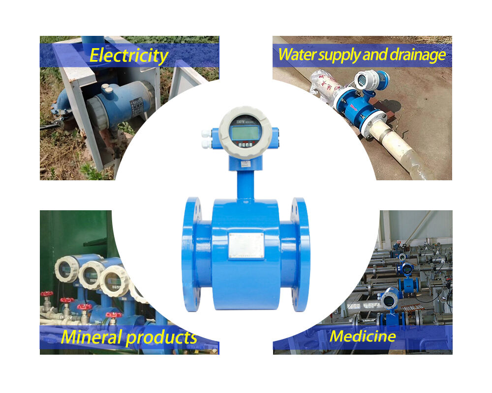 Ptfe Lining Magnetic Water Flowmeter Dn10-300 4-20ma Output Ip65 Electromagnetic Flow Meter For ...