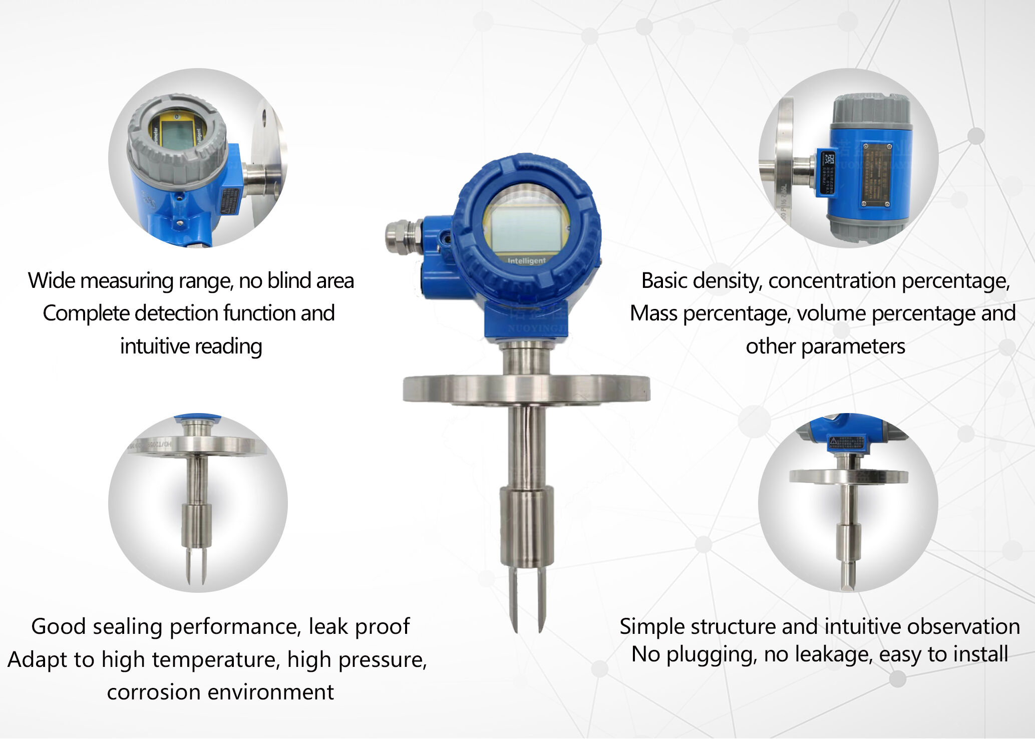 Intelligent Wireless Digital Inline Densimeter Diesel Oil Density Meter ...
