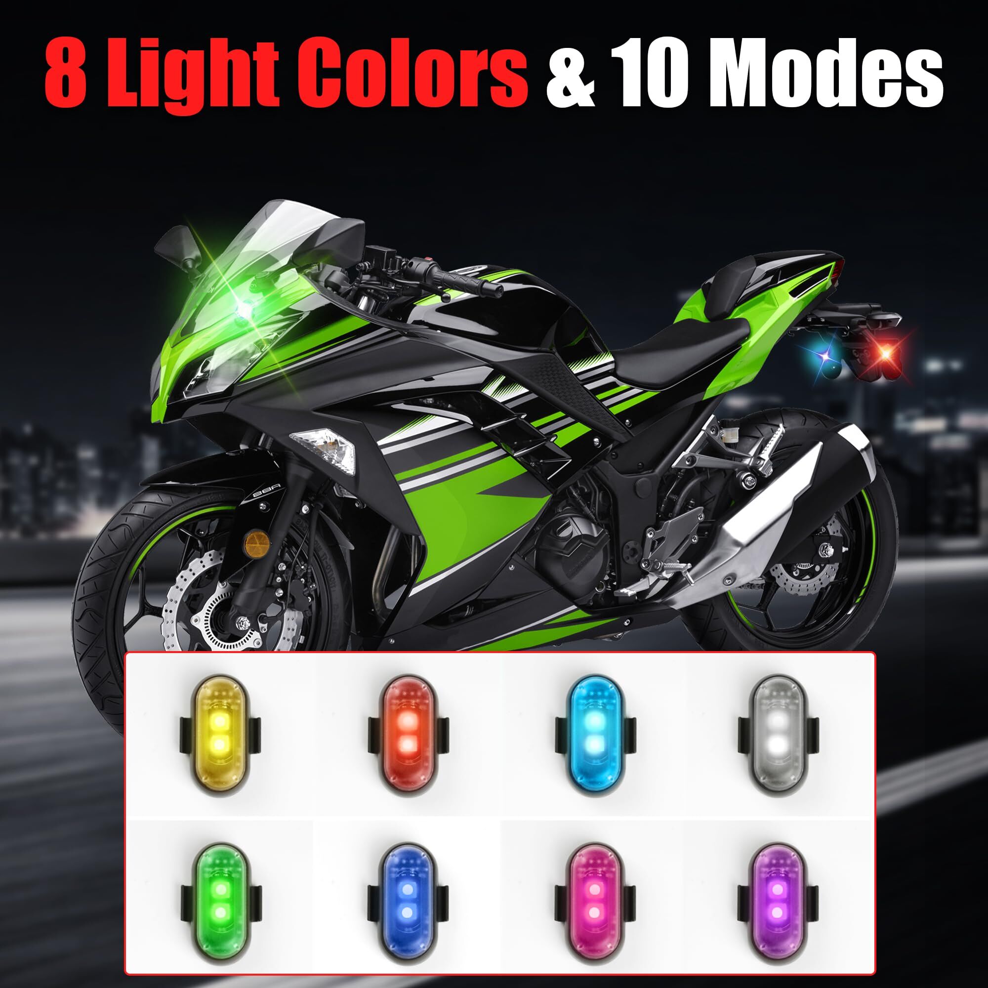 Wireless Led Light For Car 4 Piece Drone Led Strobe Light With Remote ...
