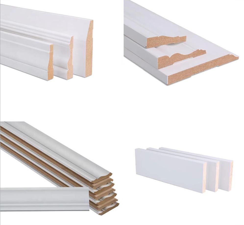 White Primed Decorative Wood Door Jamb Frame Pine Wood Mdf Finger Joint ...