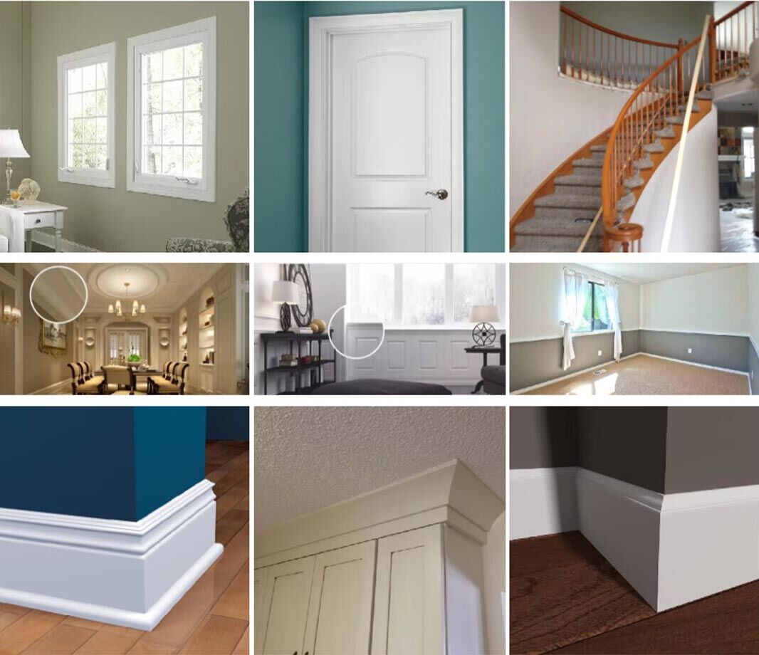 White Primed Decorative Wood Door Jamb Frame Pine Wood Mdf Finger Joint ...