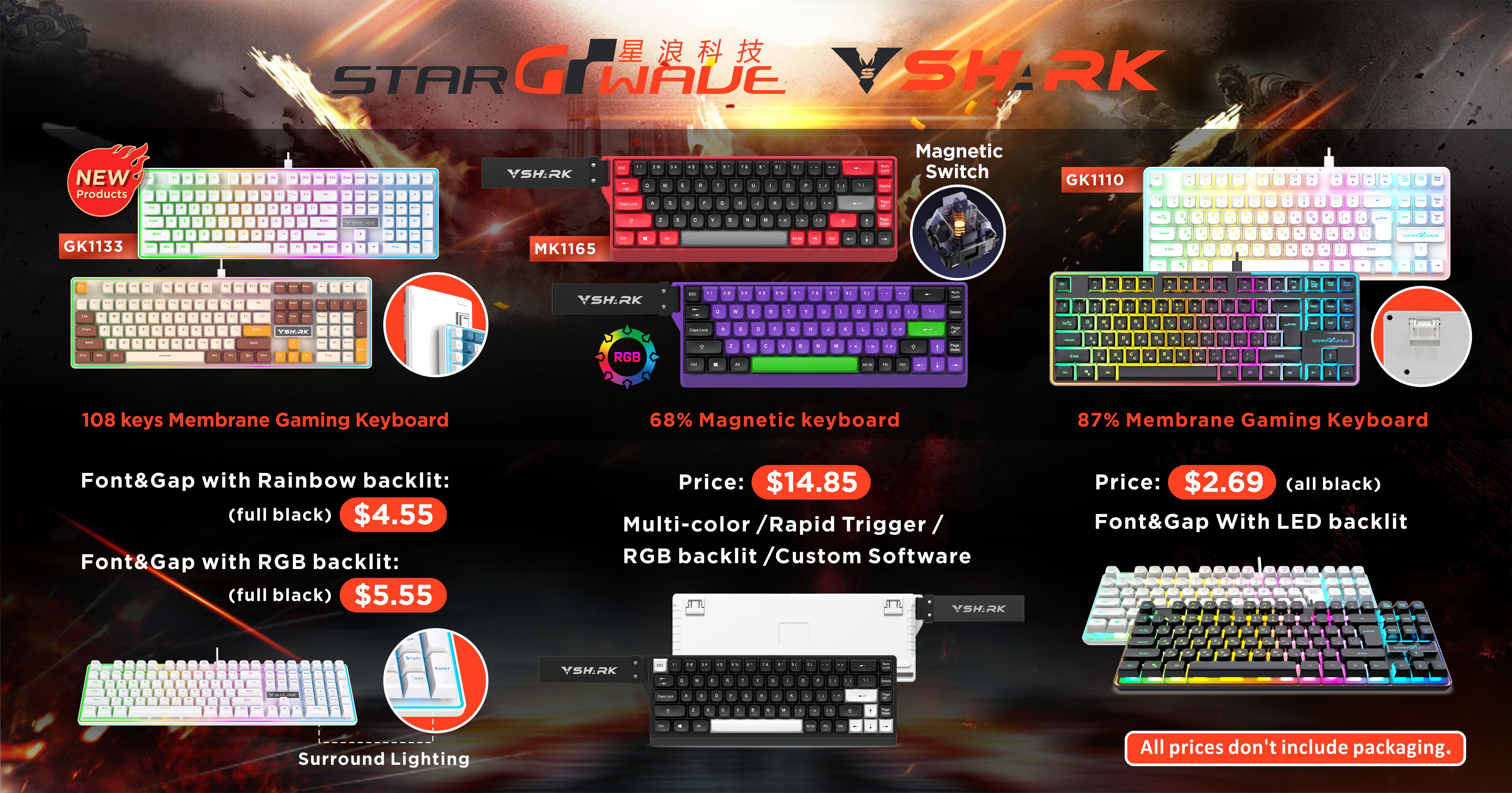 Wired Rgb Multi-color Membrane Keyboard Mechanical Keyboard Feel For ...