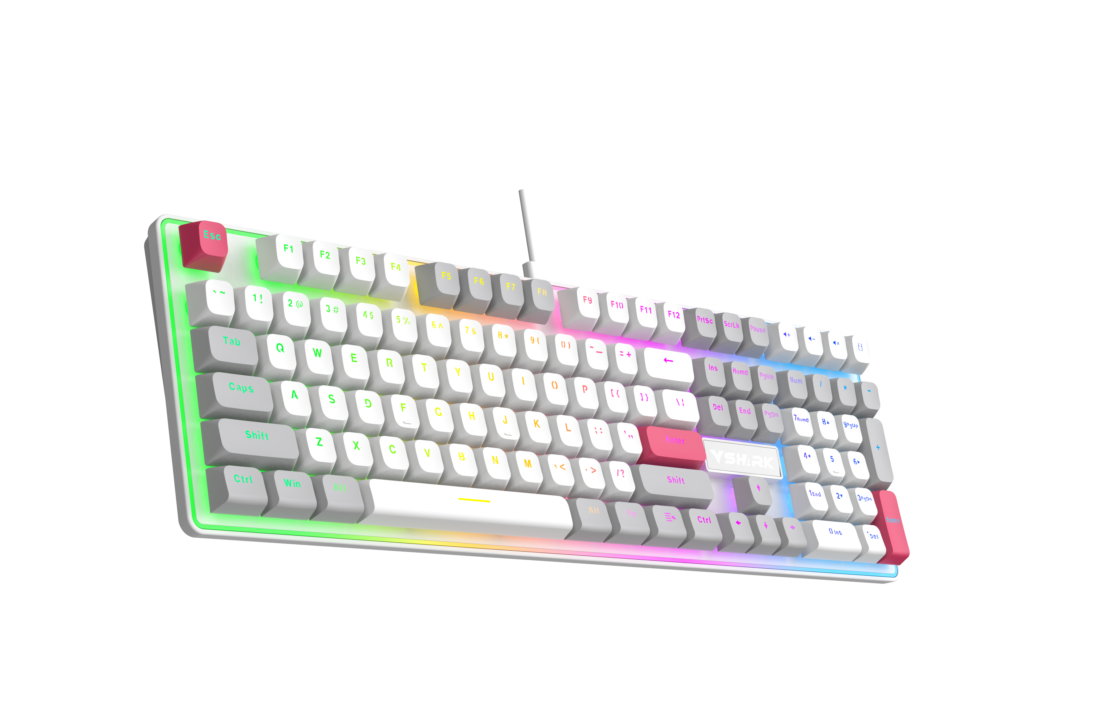 Wired Rgb Multi-color Membrane Keyboard Mechanical Keyboard Feel For ...