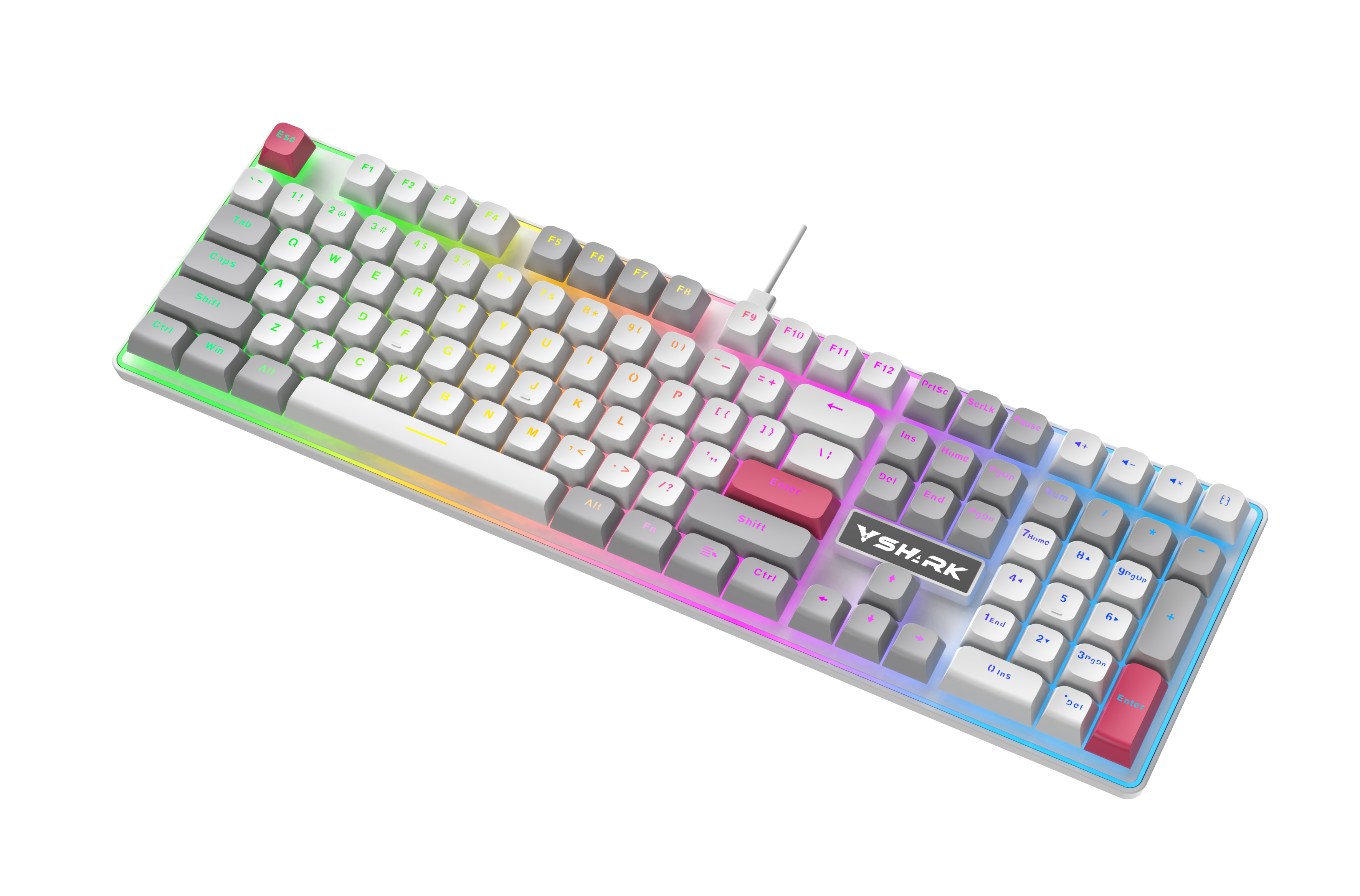 Wired Rgb Multi-color Membrane Keyboard Mechanical Keyboard Feel For ...