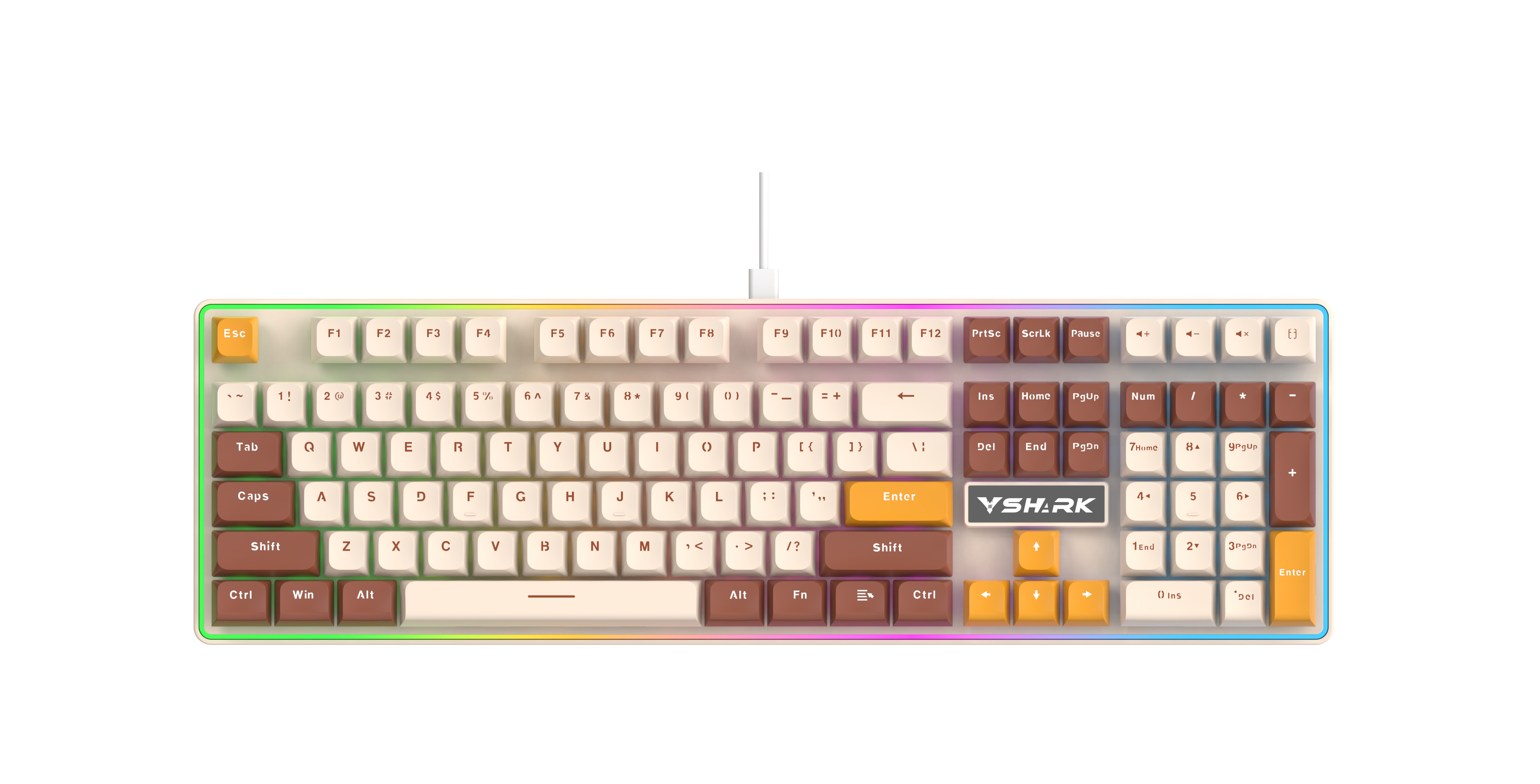 Wired Rgb Multi-color Membrane Keyboard Mechanical Keyboard Feel For ...