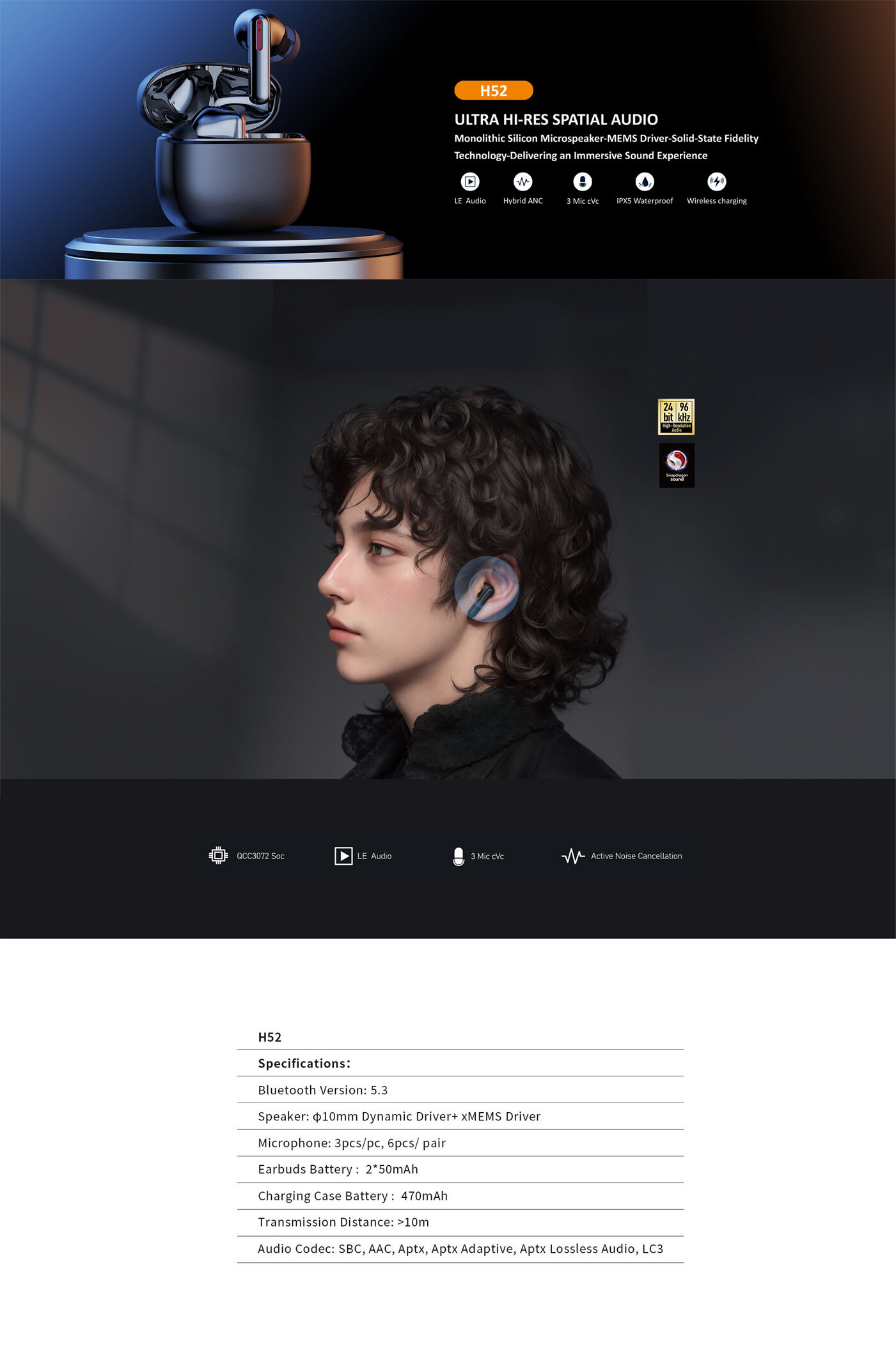 Wholesale Le-audio Tws Earbuds Ipx5 Waterproof Bluetooth Earphone Multi ...