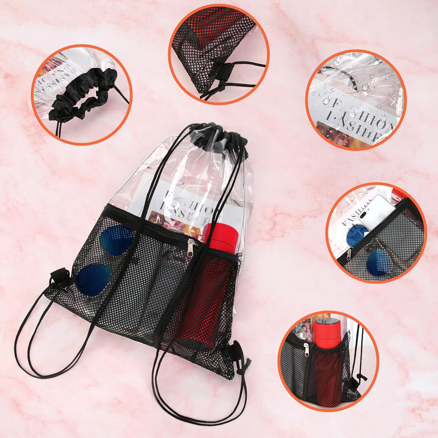 Waterproof Small Clear Bag For Stadium Colleges Sport Event Work Concert Security Approved ...