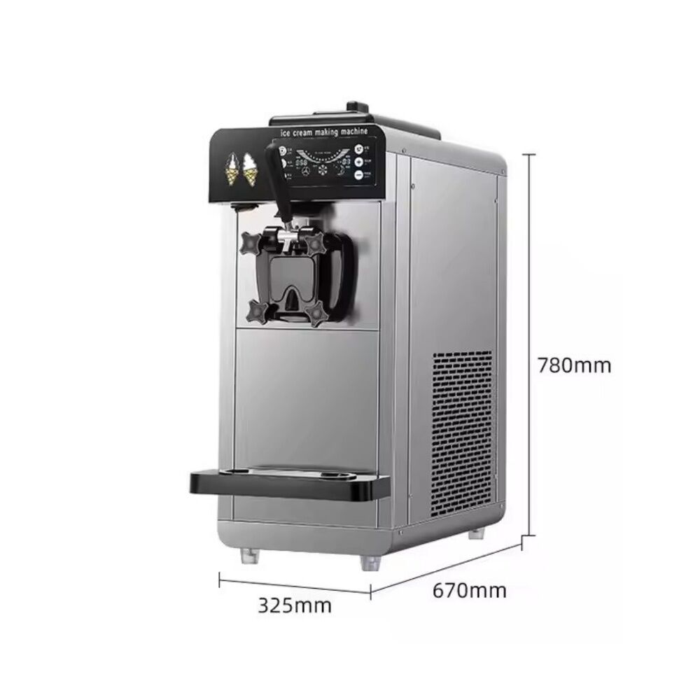 6l Commercial Stainless Steel Small Desktop Soft Ice Cream Machine Ice ...