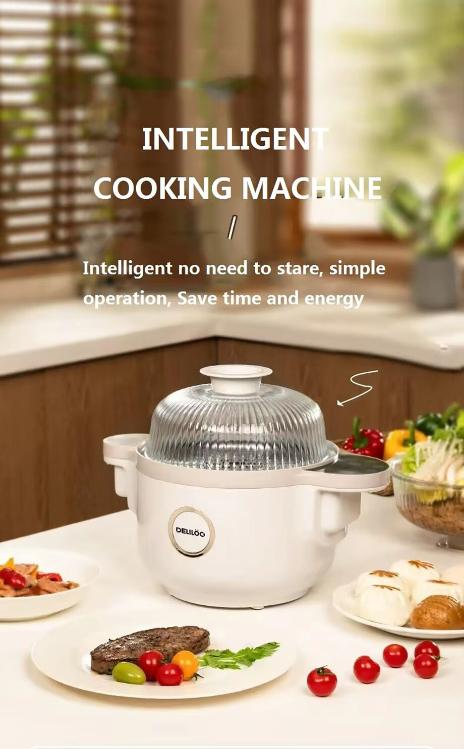 Time Saving Hotpot 304 Stainless Steamer Mesh Commercial Automated Stir ...