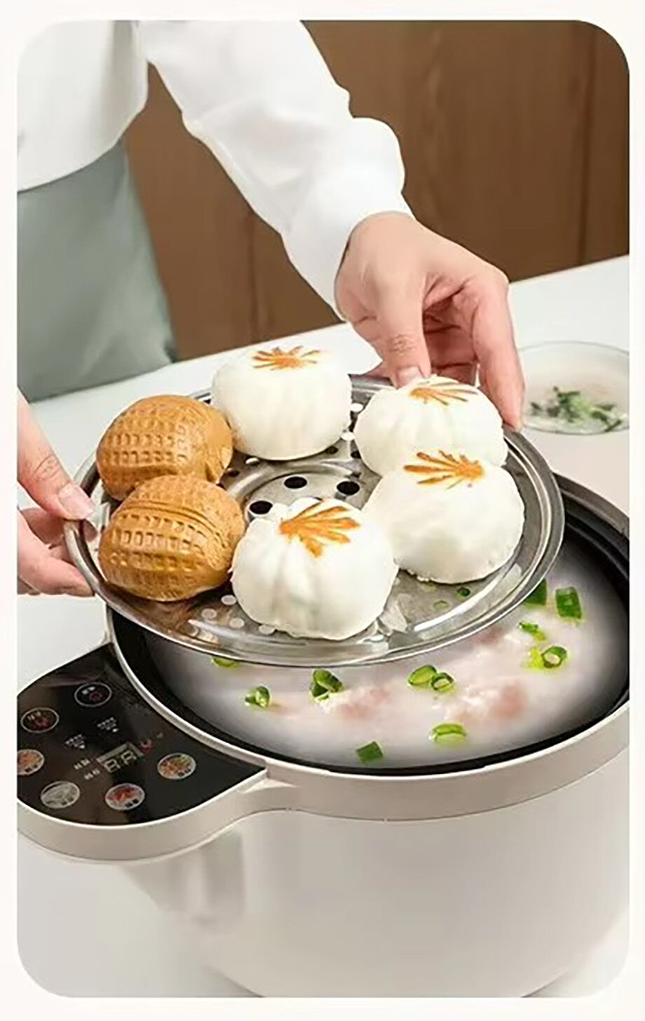 Time Saving Hotpot 304 Stainless Steamer Mesh Commercial Automated Stir ...