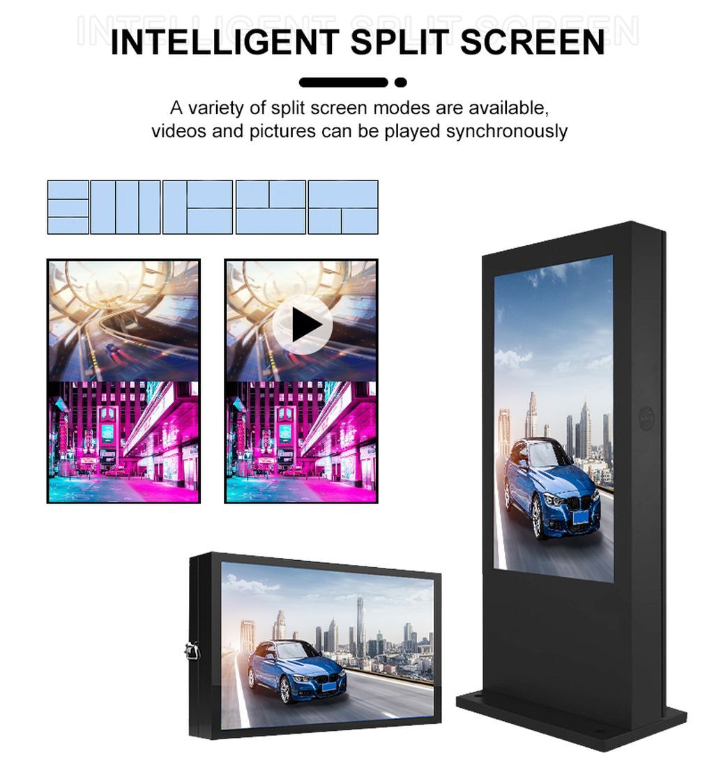 Cheaper 43 49 55 65 75 Inch Outdoor Floor Standing Advertising Machine ...