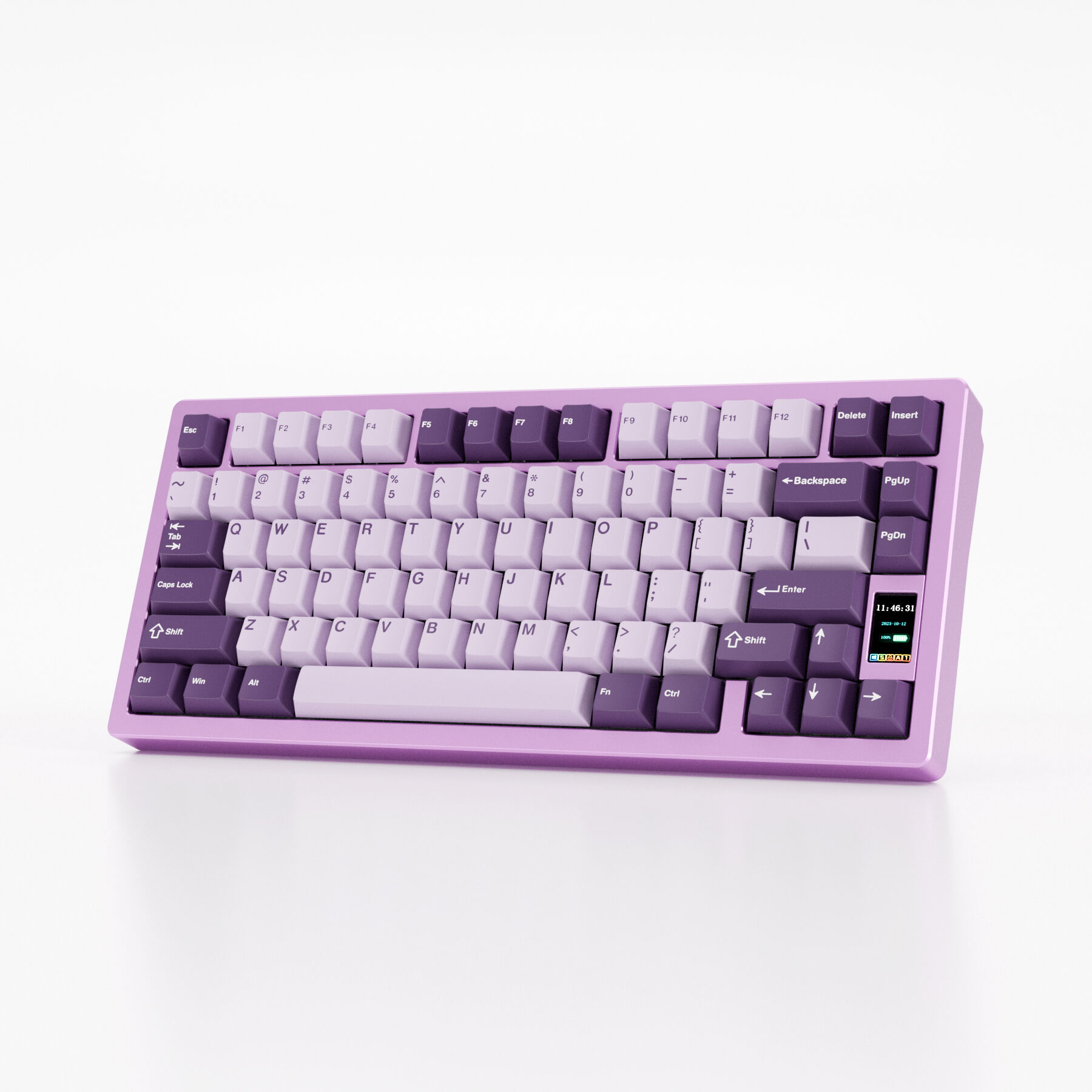 1.6mm Non-flex Cut Pcb Cnc Alu Mechanical Keyboard With Screen Wireless ...