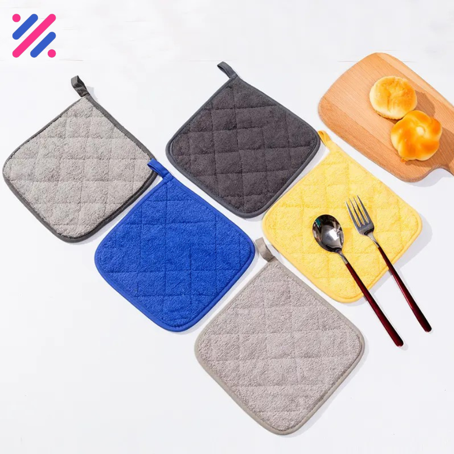 Cotton Square Pot Holders, Heat Resistant Pot Holders For Kitchen Use ...