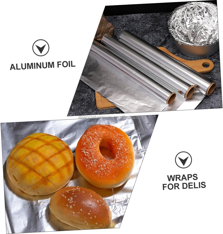 Bulk Supply 0.016mm Thick Kitchen Foil Roll 45cm X 7.62m Household Use ...