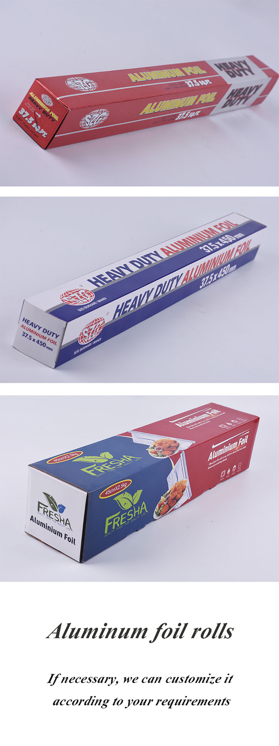 45cm X 7.62m Food Safe Aluminum Foil Paper Roll Heavy Duty Tin Foil For ...