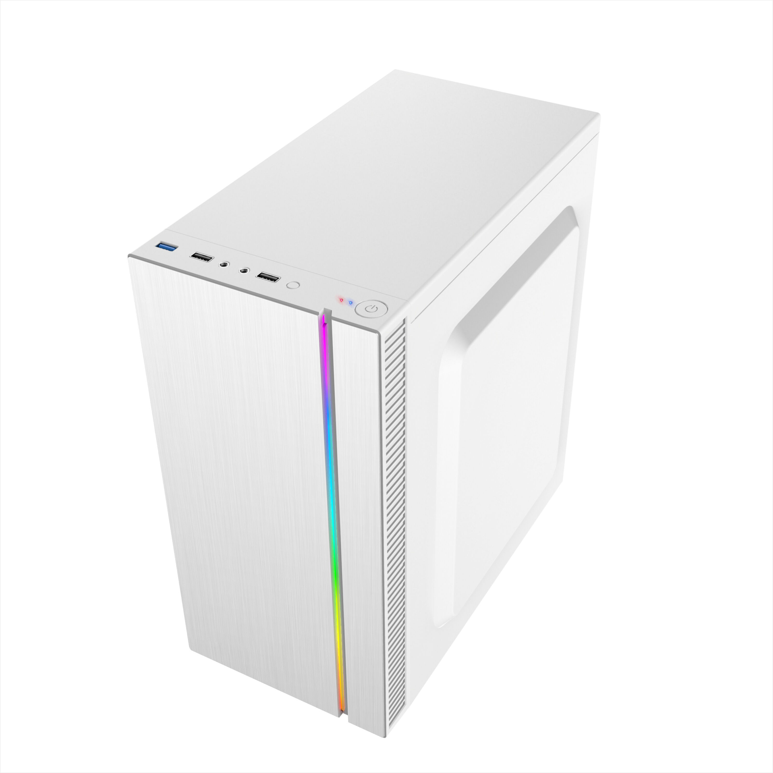 Ruix Northern Lights White Rgb Strip Mid Tower Office Pc Case 4 ...