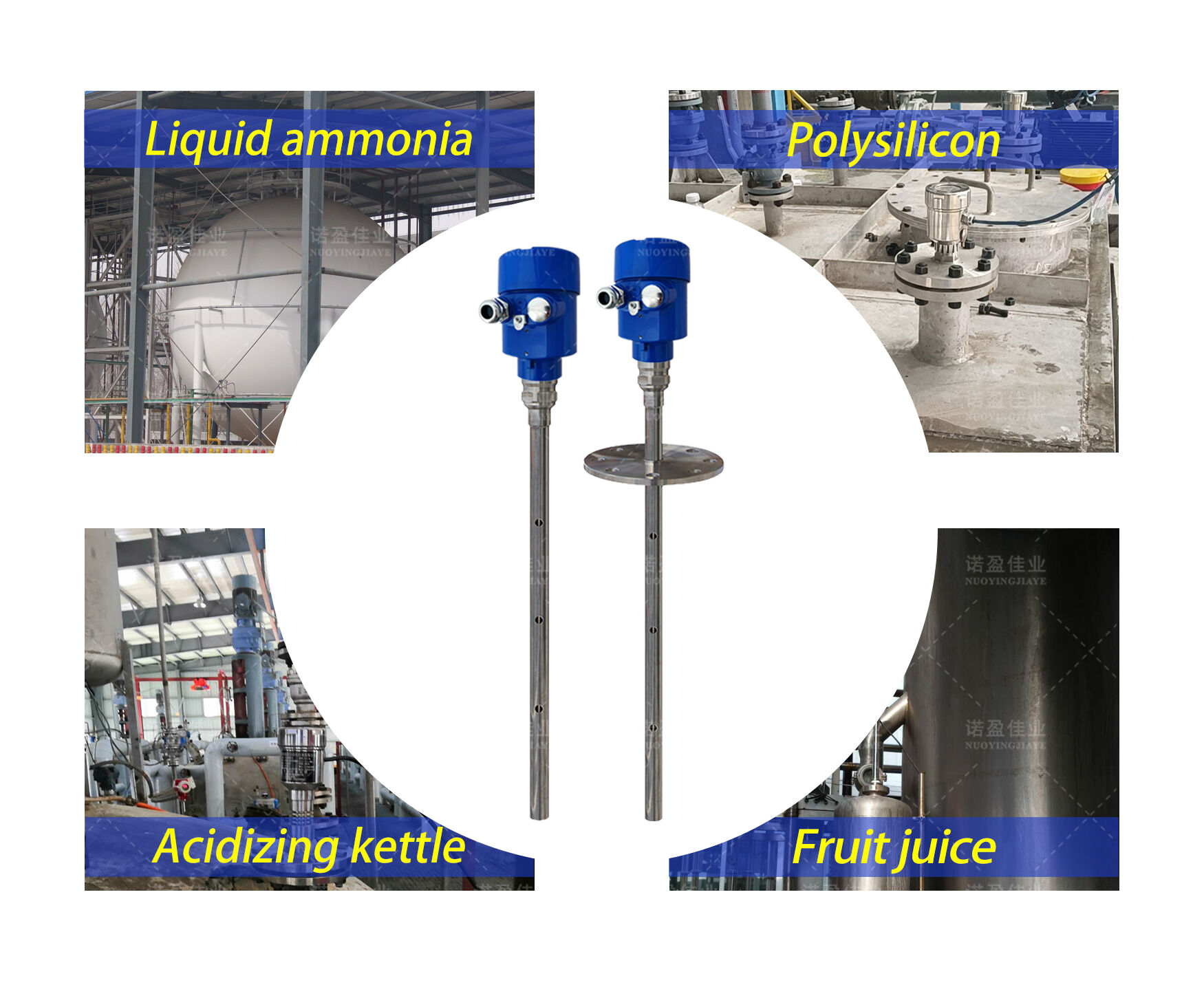 Ylda Anti-corrosion Coaxial Probe Radar Level Meter 4-20ma Liquid/solid ...