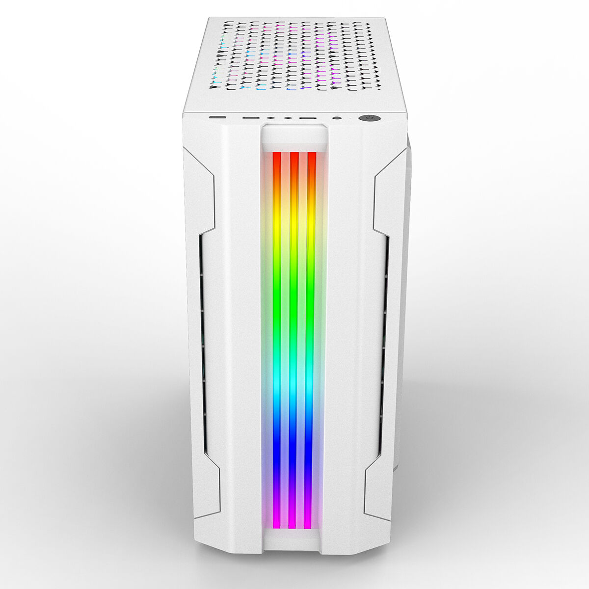 Ruix Twilight White Colorful Rgb Light Pc Case Atx Gaming Computer Case ...