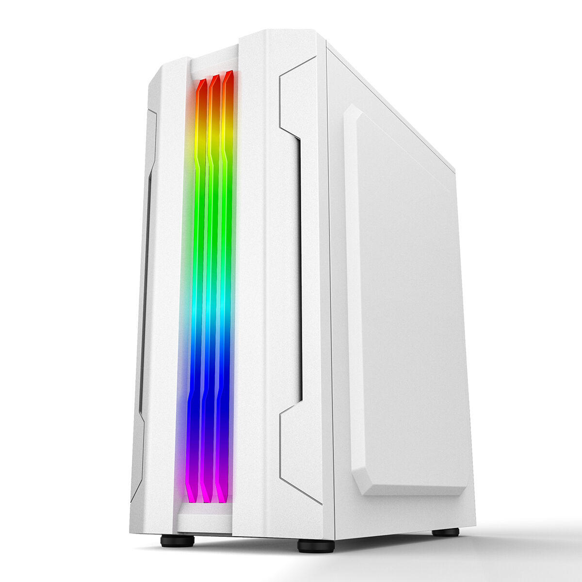 Ruix Twilight White Colorful Rgb Light Pc Case Atx Gaming Computer Case ...