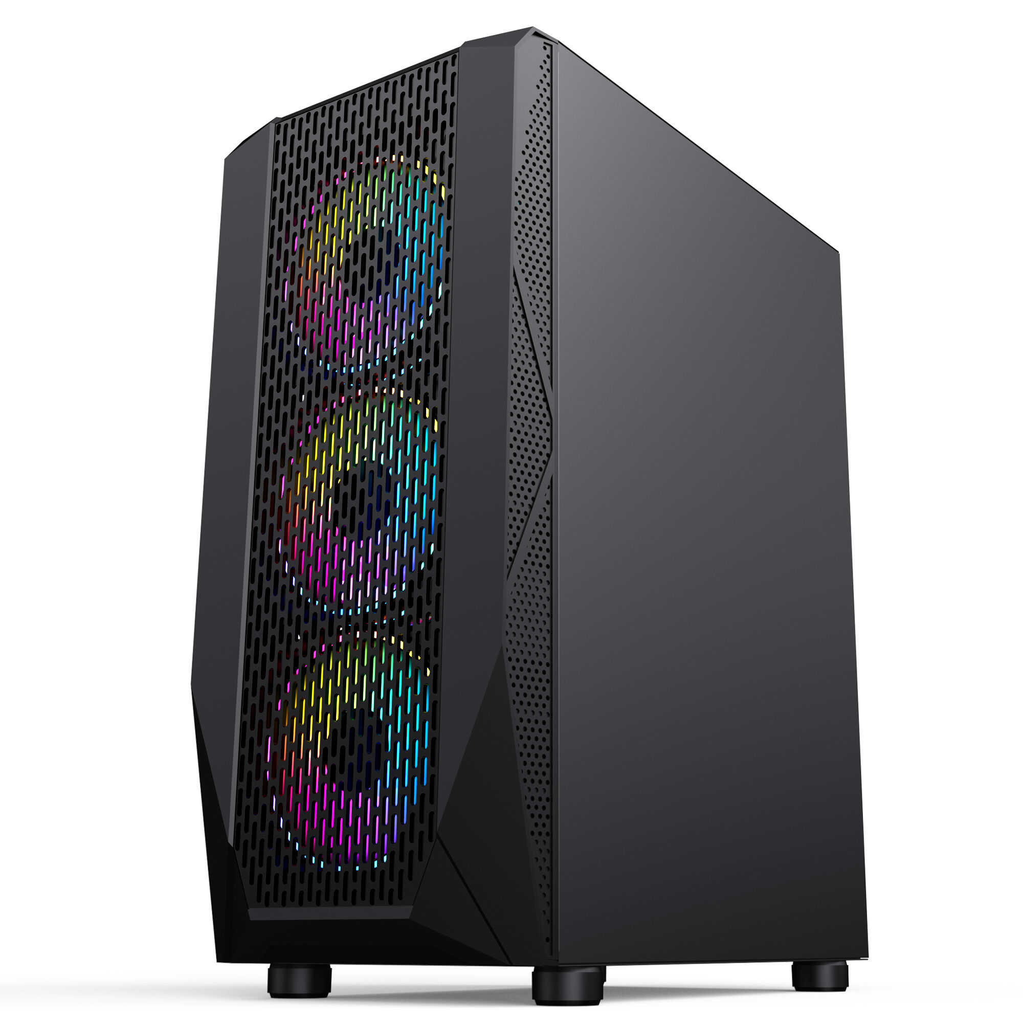 Ruix K327 Symmetrical Design Front Panel Mesh Computer Case ...