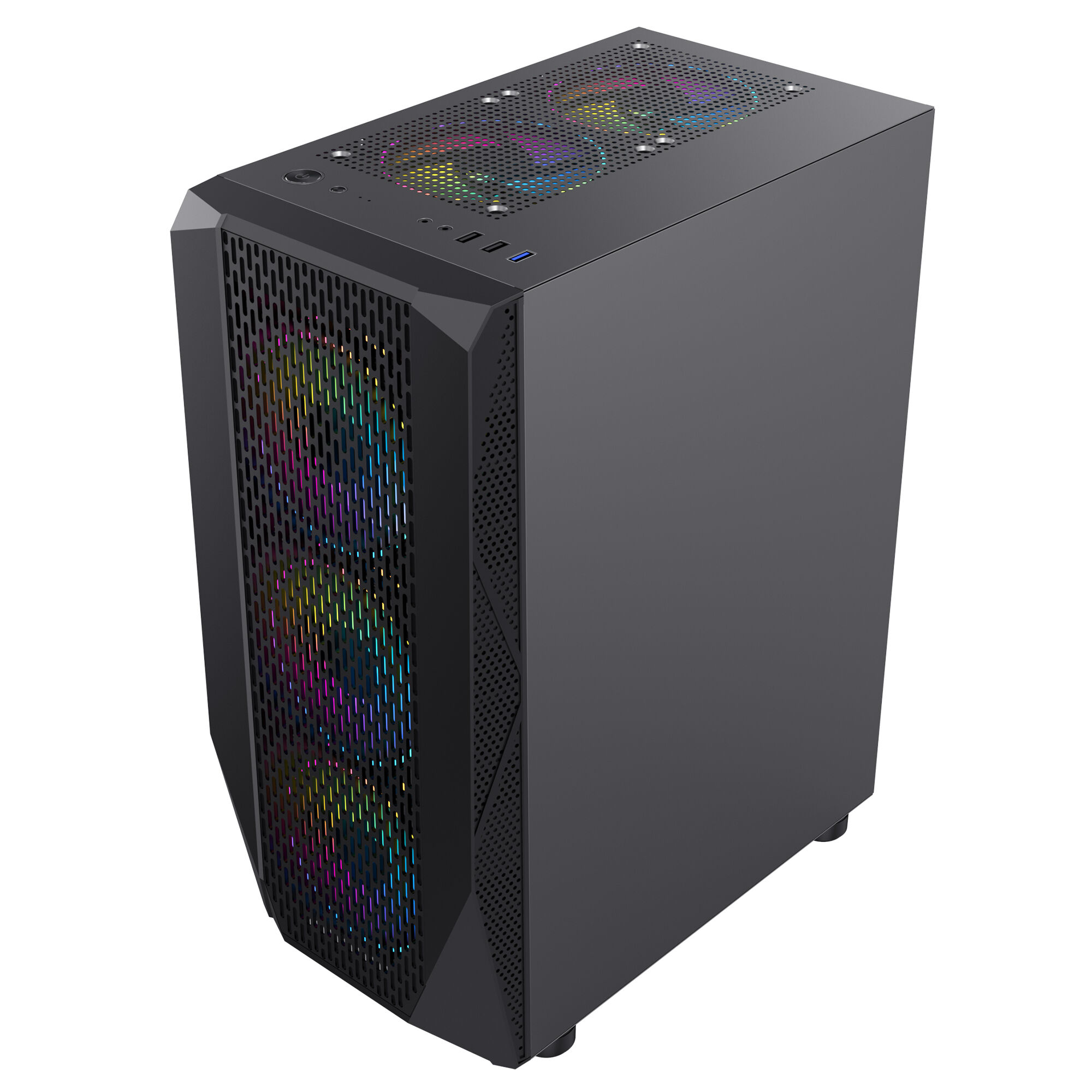 Ruix K327 Symmetrical Design Front Panel Mesh Computer Case ...