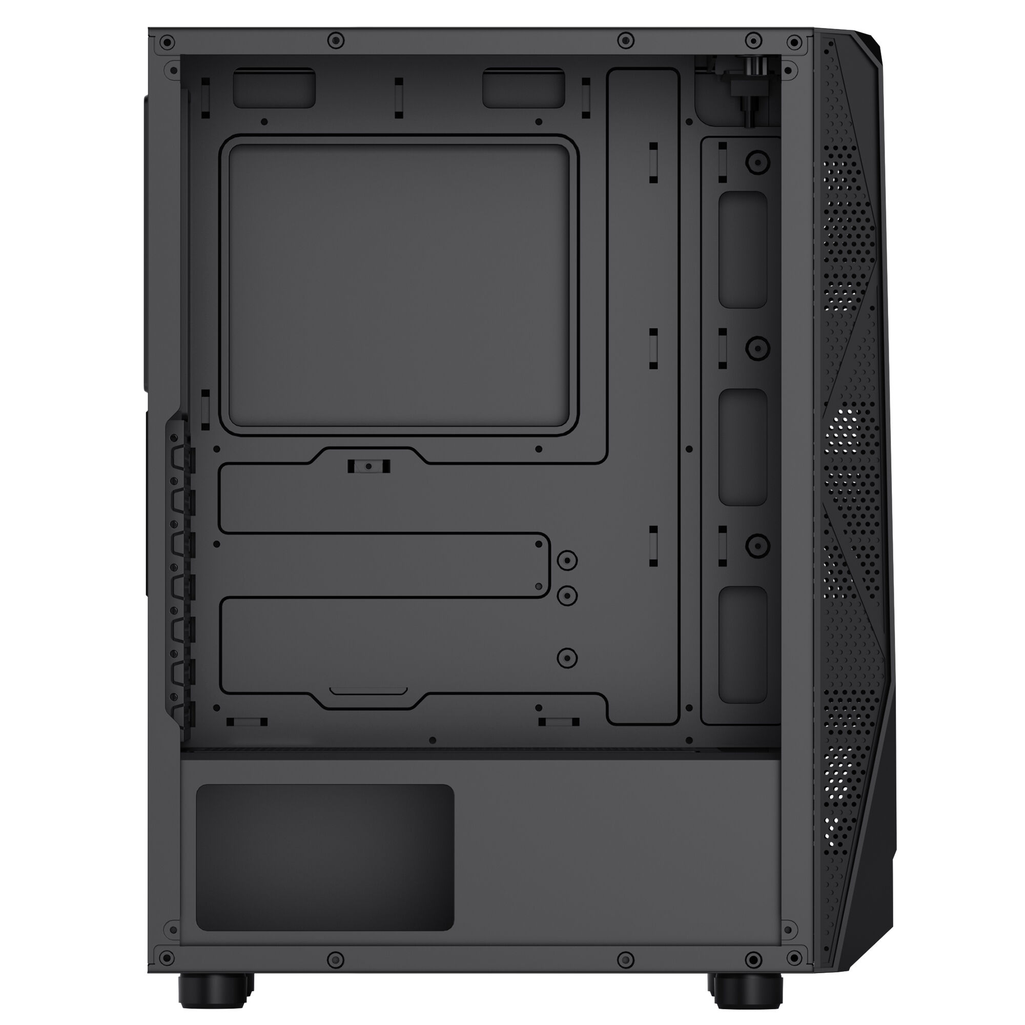 Ruix K327 Symmetrical Design Front Panel Mesh Computer Case ...