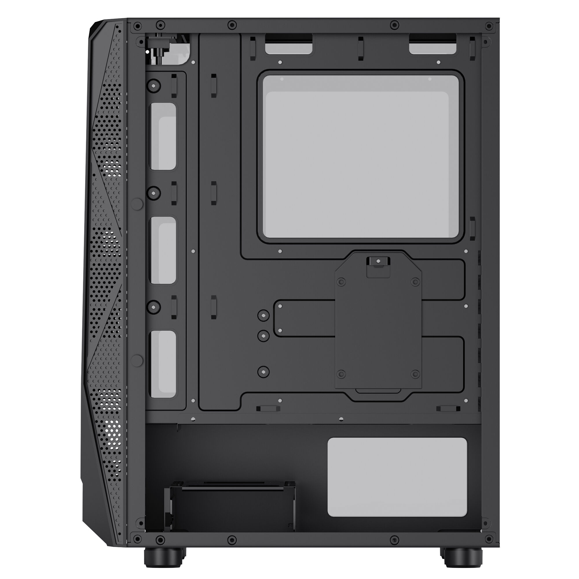 Ruix K327 Symmetrical Design Front Panel Mesh Computer Case ...