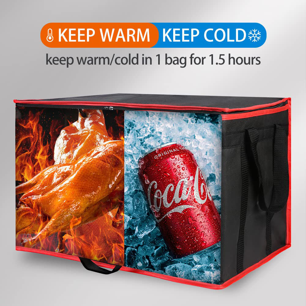 Insulated Food Delivery Bag Pizza Delivery Grocery Cooler Bag Keep Food ...