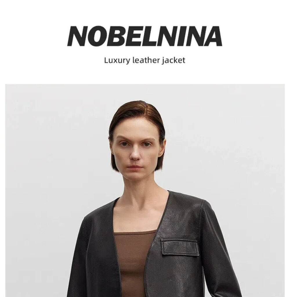 New High-end Haining Genuine Leather Jacket, Ultra-short Style, Goat ...