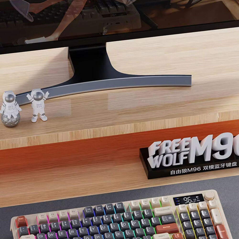 Free Wolf M96 Wireless Bt Dual Mode Mechanical Touch Keyboard Pbt Ball ...