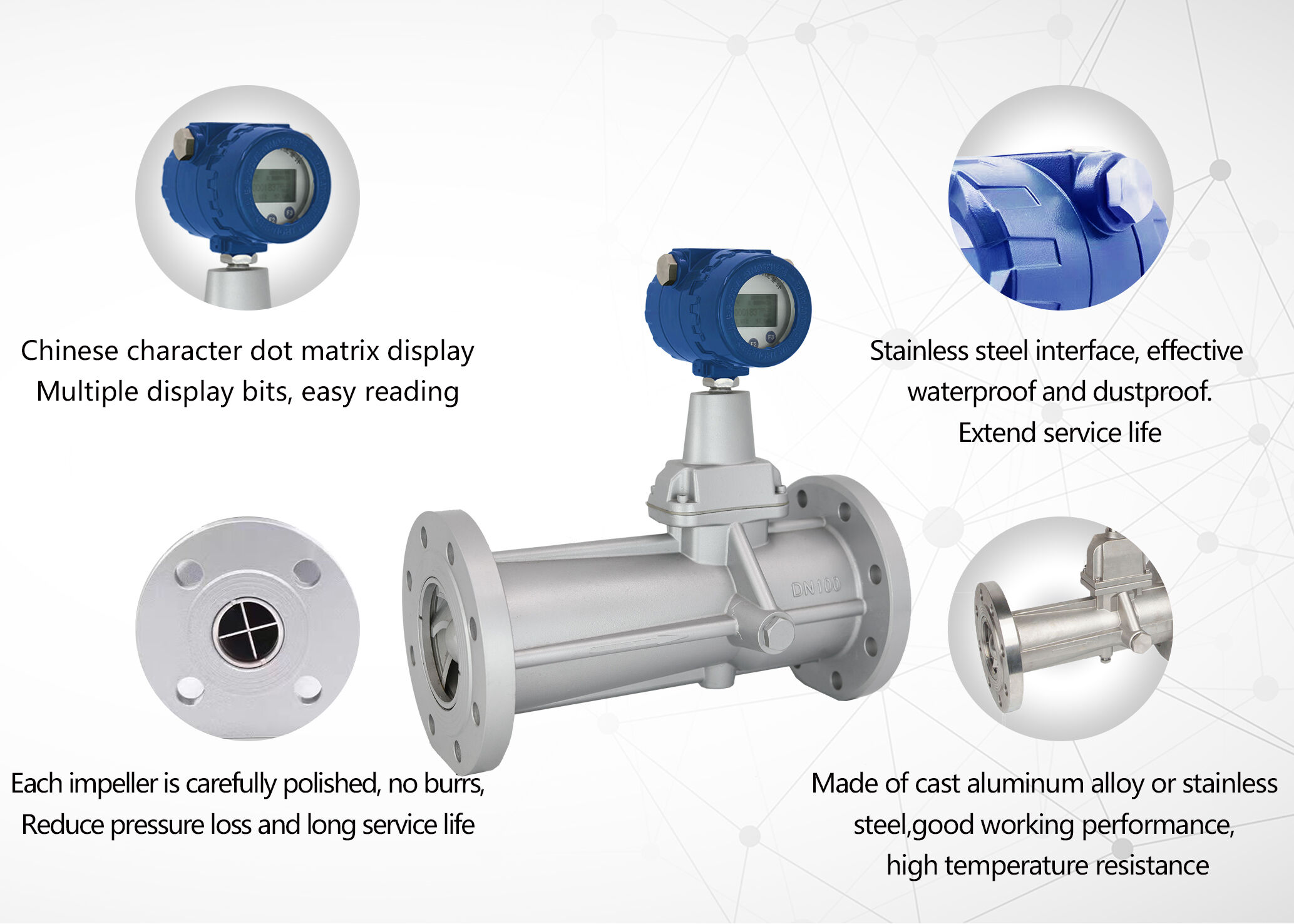 Buy China Wholesale Digital Lpg Gas Flow Meter Compressed Air Precession Vortex Flowmeter With 4 ...