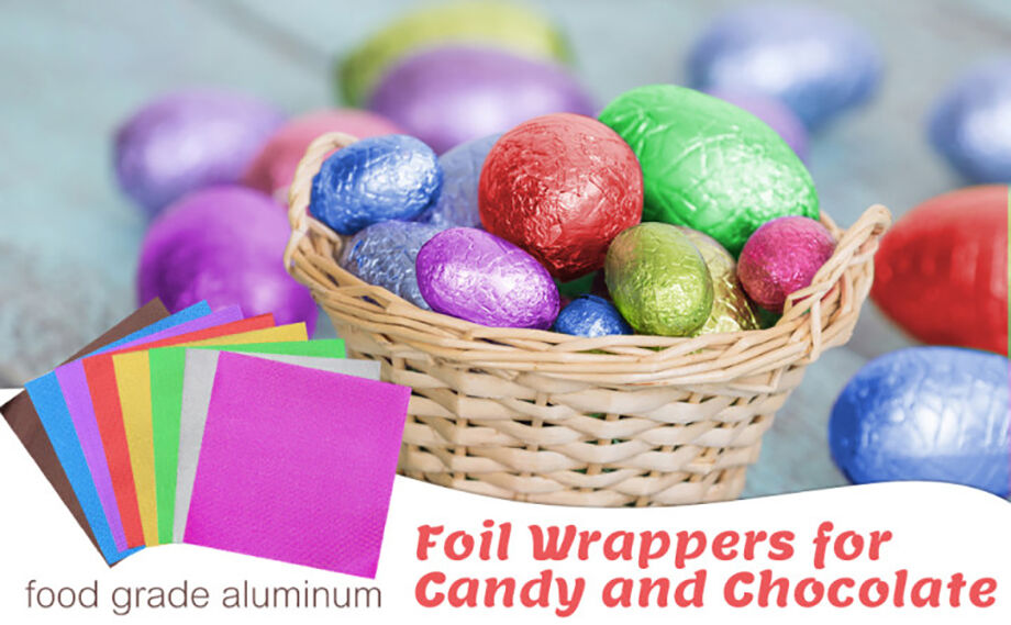 100pcs Food Safe And Non-toxic Aluminium Foil Chocolate Paper Packaging ...