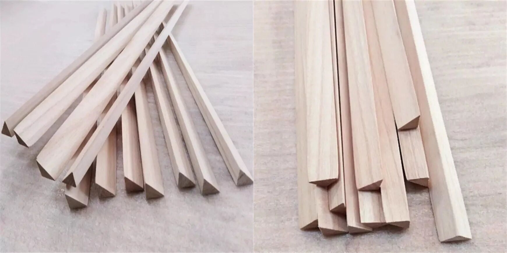 Paulownia Triangle Square Sticks/wood Chamfer Strips - China Wholesale ...
