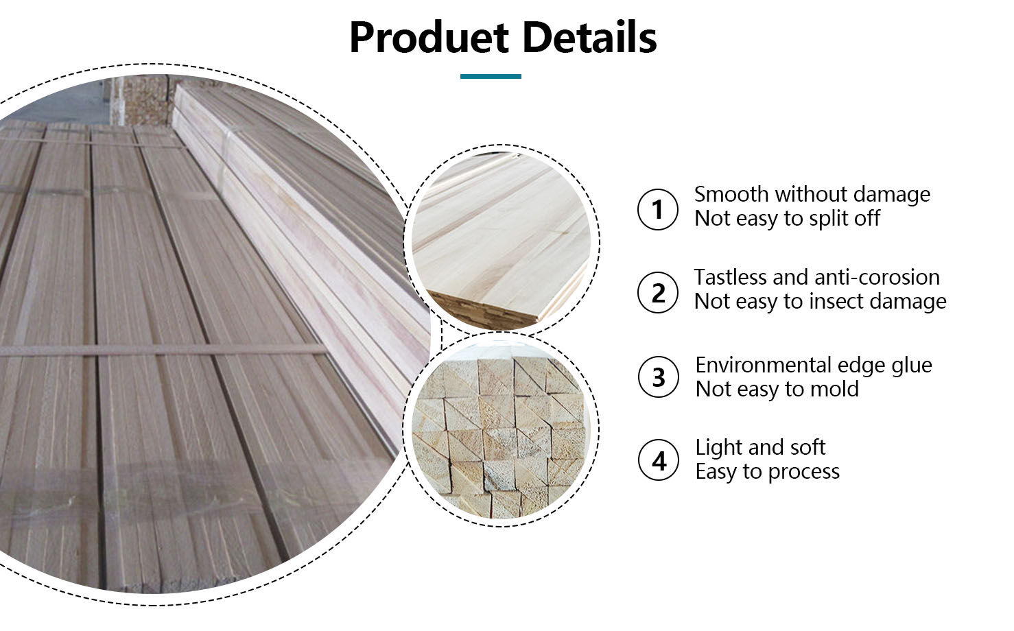 Paulownia Triangle Chamfer Wood Strips Triangular Timber Fillet & Wood ...