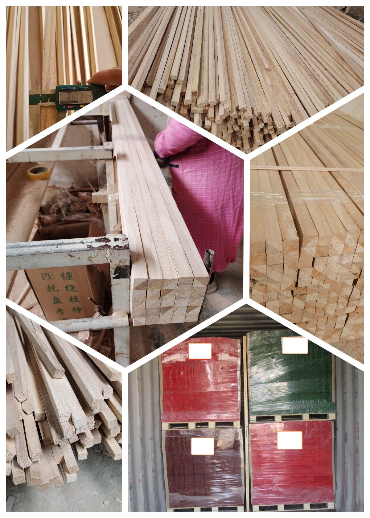 Paulownia Triangle Square Sticks/wood Chamfer Strips - China Wholesale ...