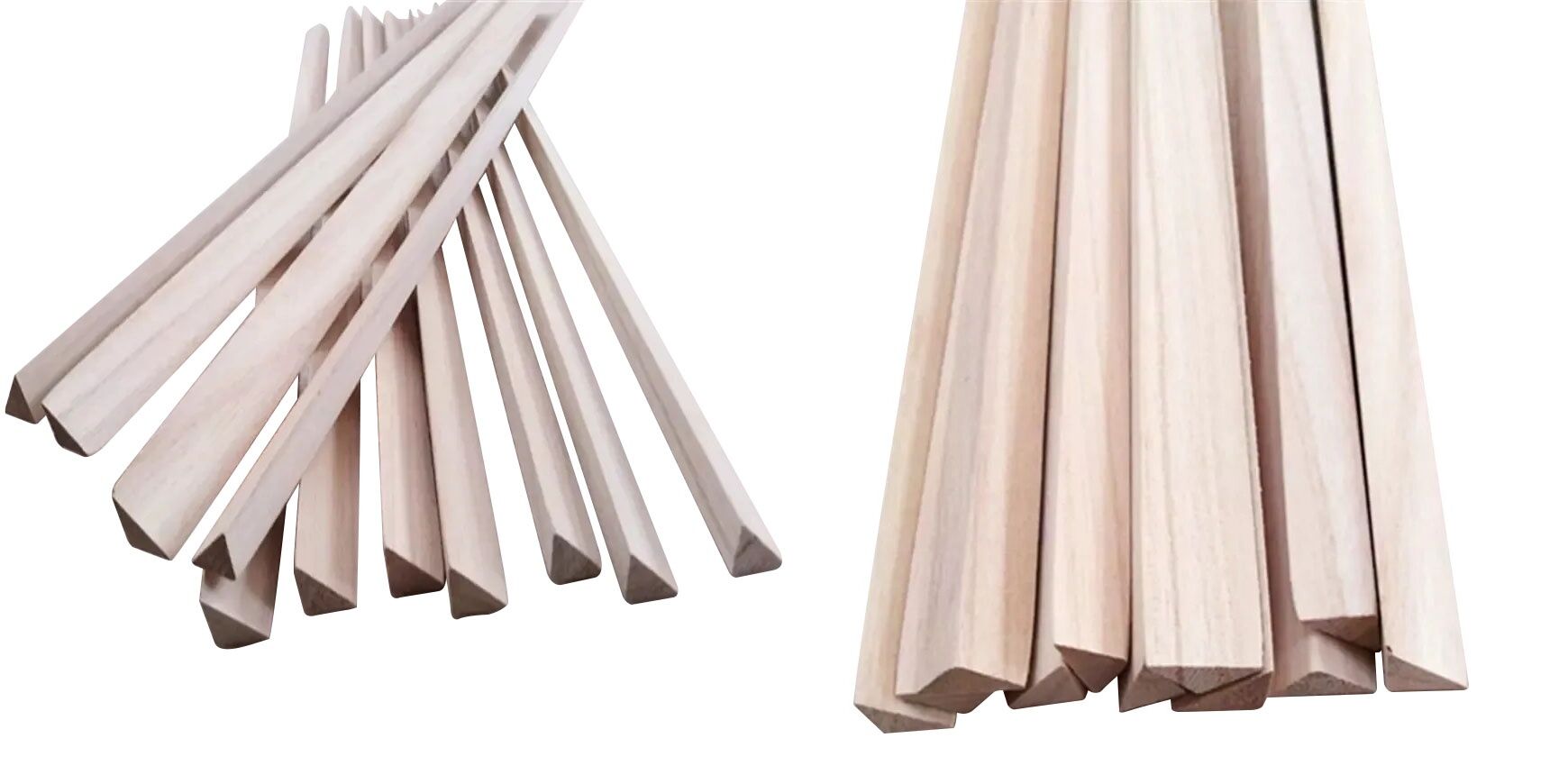 Paulownia Triangle Chamfer Wood Strips Triangular Timber Fillet & Wood ...