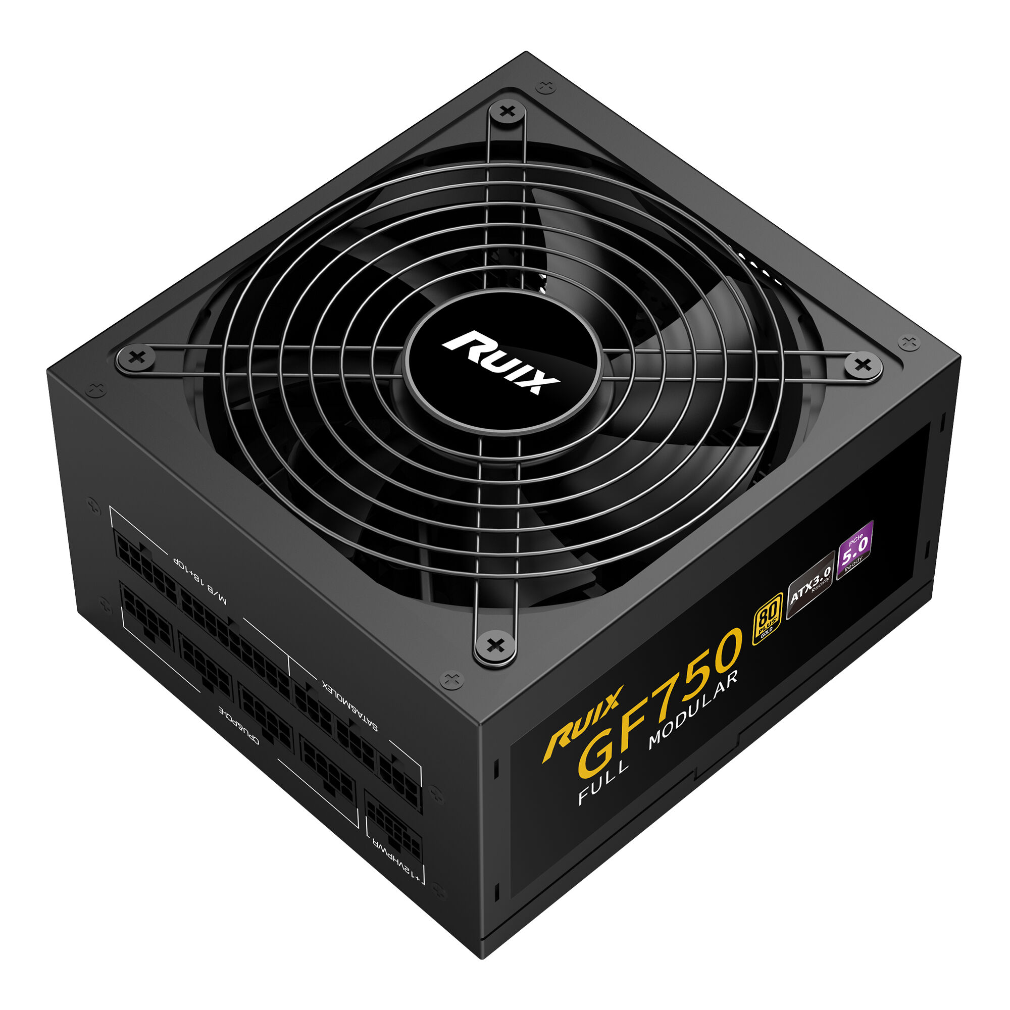 Ruix Gf750 750watt Atx Power Supply Full Modular 80 Plus Gold Psu High ...