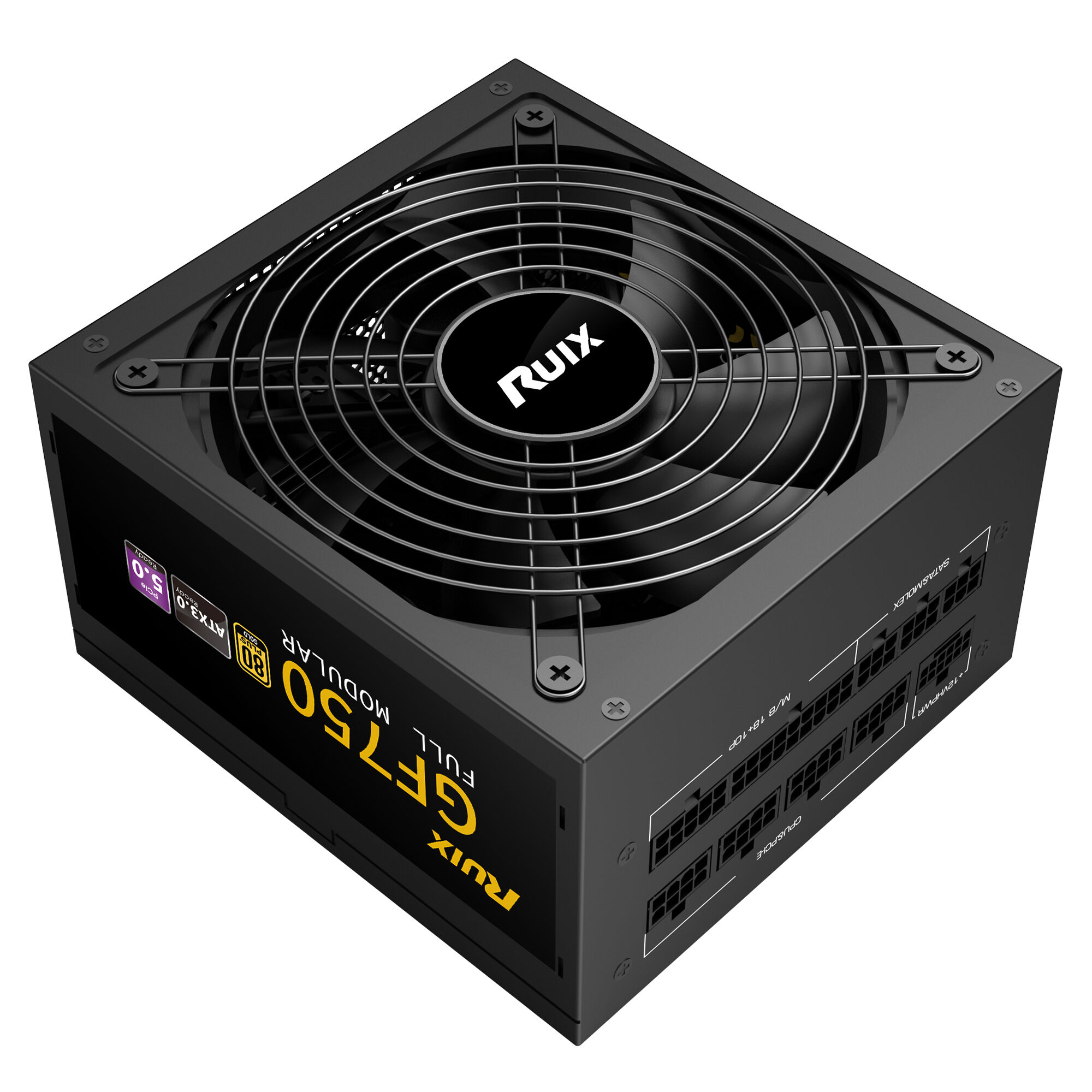 Ruix Gf750 750watt Atx Power Supply Full Modular 80 Plus Gold Psu High ...