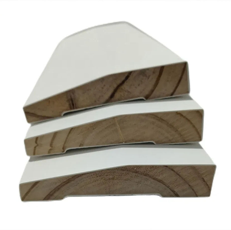 White Primed Decorative Pine Wood Mouldings For Furniture Indoor ...